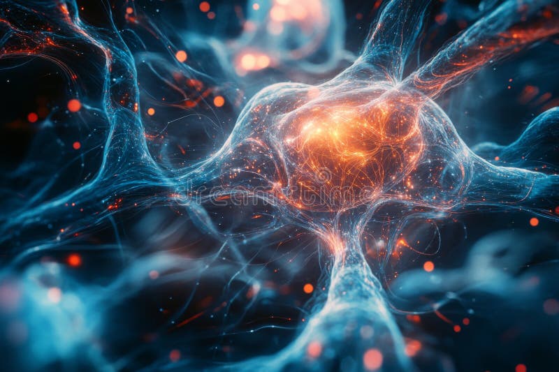 Abstract Neuro Cloud Representation Stock Illustration - Illustration ...