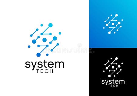 Abstract Neuron Digital Tech Logo. System Technology Connection Vector ...
