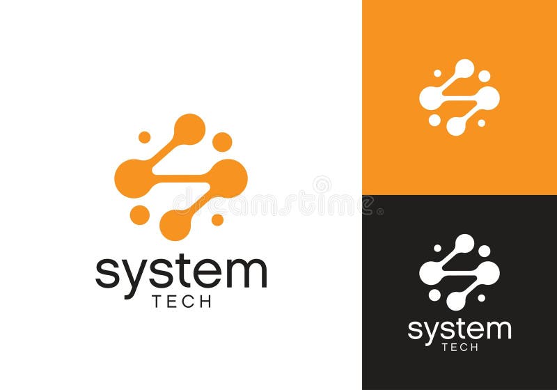 Abstract Neuron Digital Tech Logo. Ystem Technology Connection Vector ...