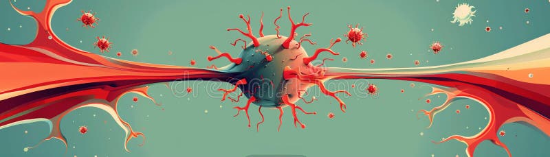 Abstract Neuron Forest, Pathways Evolving, Rich Autumn Colors, Bird S ...