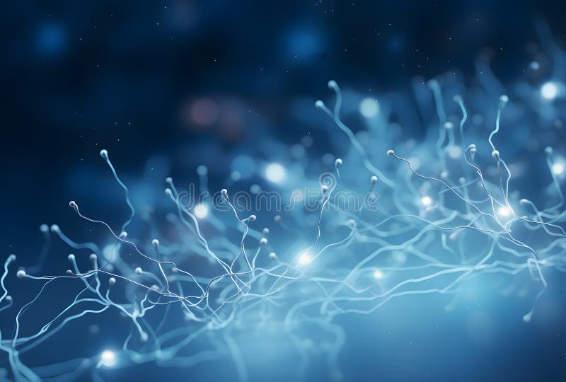 Abstract Neuron Network on Ice Sheet Stock Illustration - Illustration ...