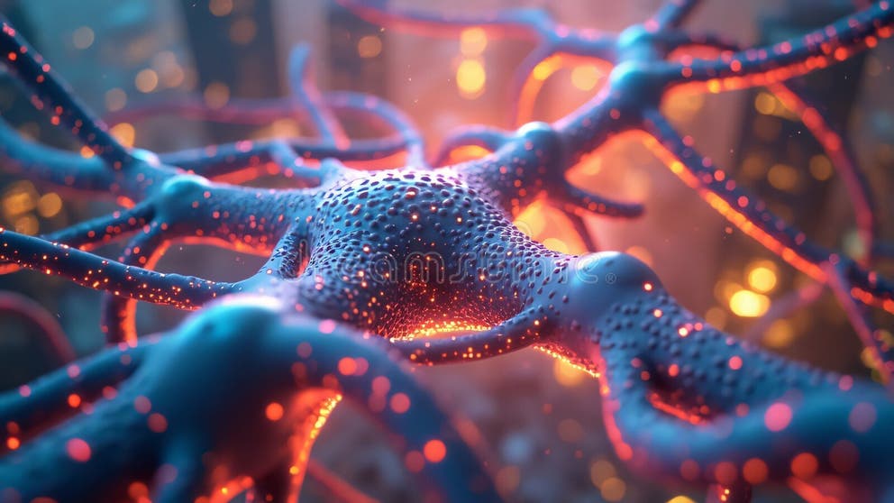 Abstract Neuron Network Microscopic Cellular Good Resolution Stock Photo Stock Illustration ...