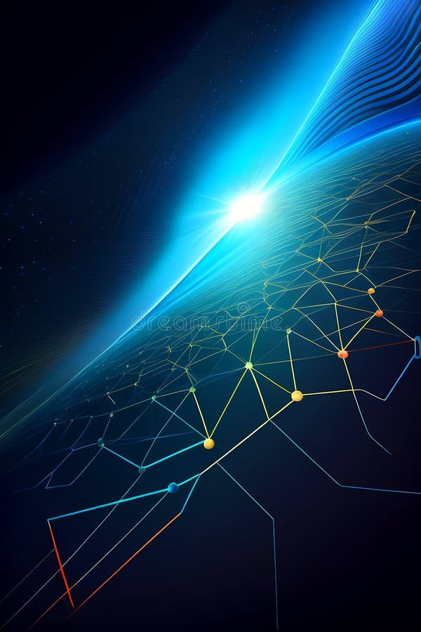 Abstract Neuron Network Visualization Stock Illustration - Illustration ...