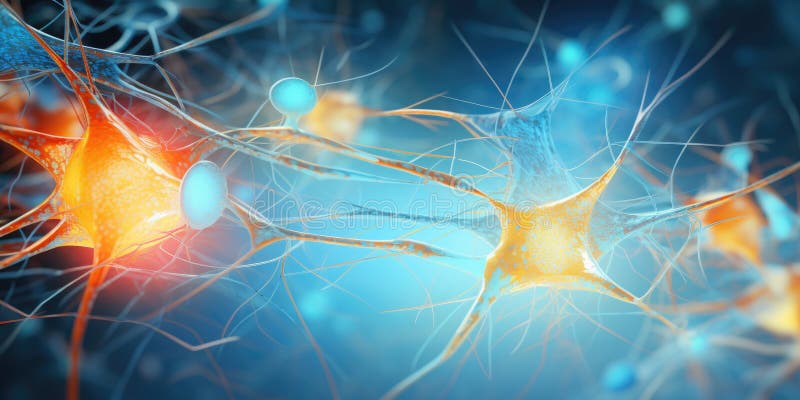 Abstract Neuronal Network Concept Stock Illustration - Illustration of ...