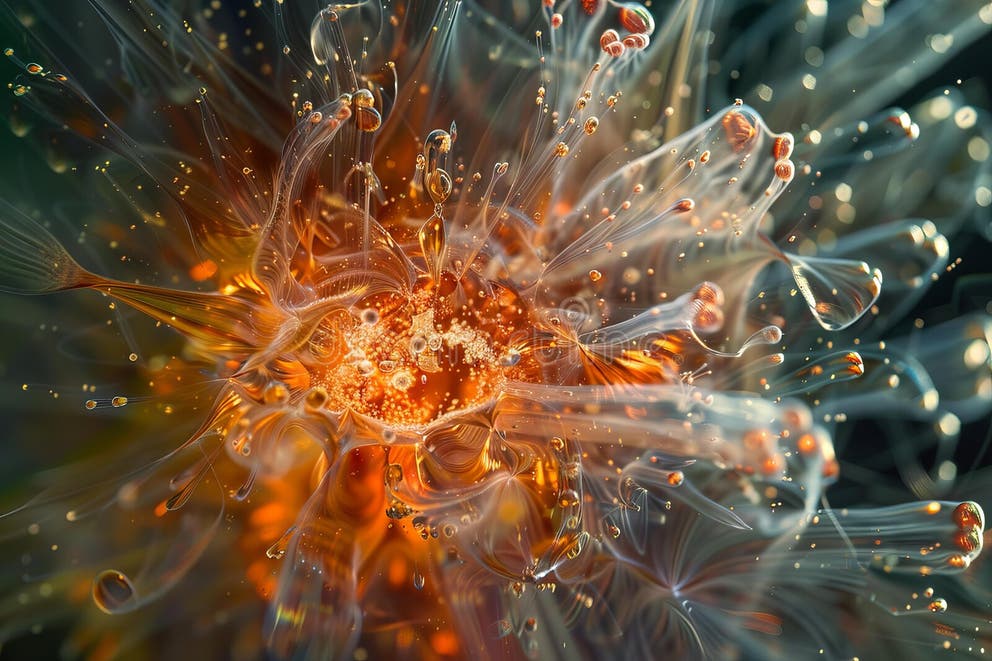 Abstract Neuronal Network with Glowing Nodes Stock Illustration ...