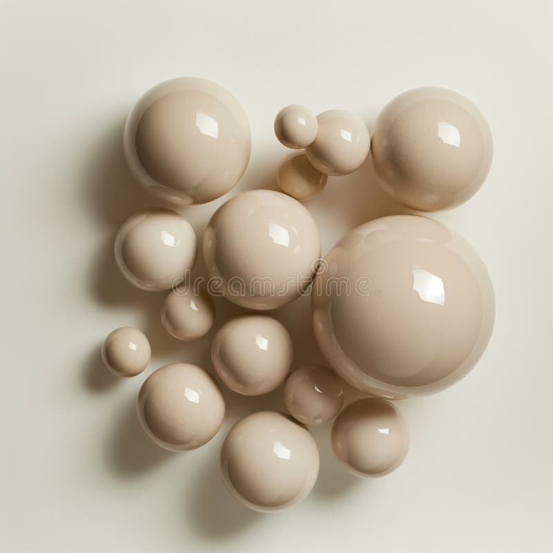 Abstract Neutral Spheres Composition Stock Image - Image of taupe, soft ...