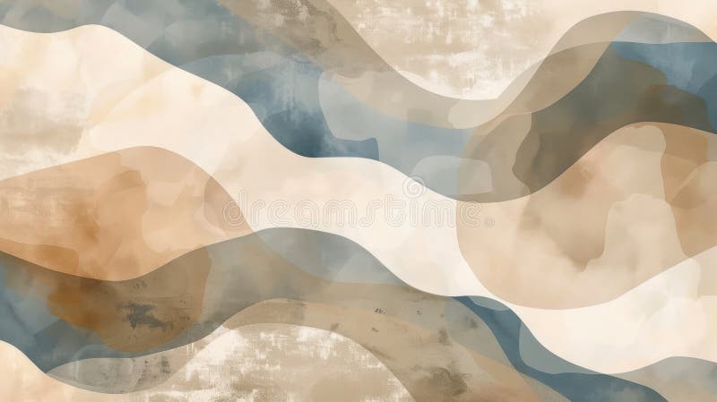 Abstract Neutral Toned Wavy Pattern Background Stock Illustration ...