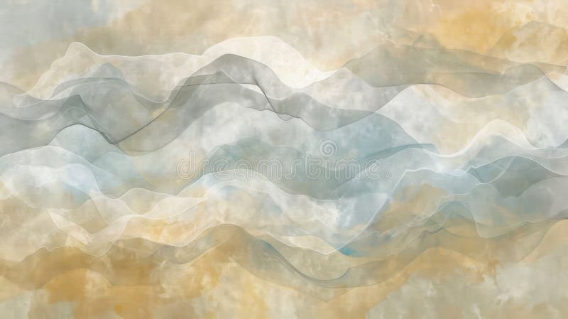 Abstract Neutral Toned Wavy Pattern Background Stock Illustration ...