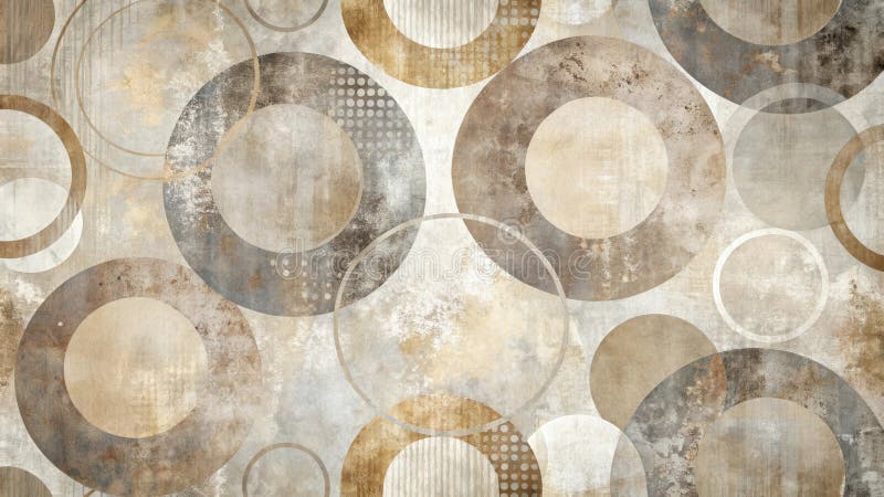 Abstract Neutral Tones Circular Pattern Design for Interior Decor ...