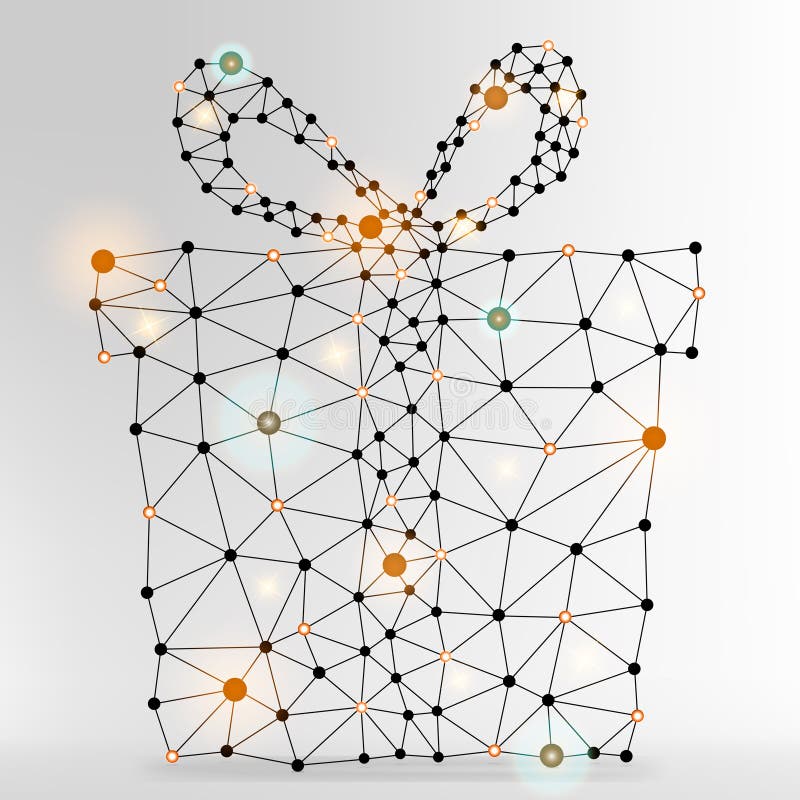 Abstract New Year and Christmas Gift Box Stock Vector - Illustration of ...