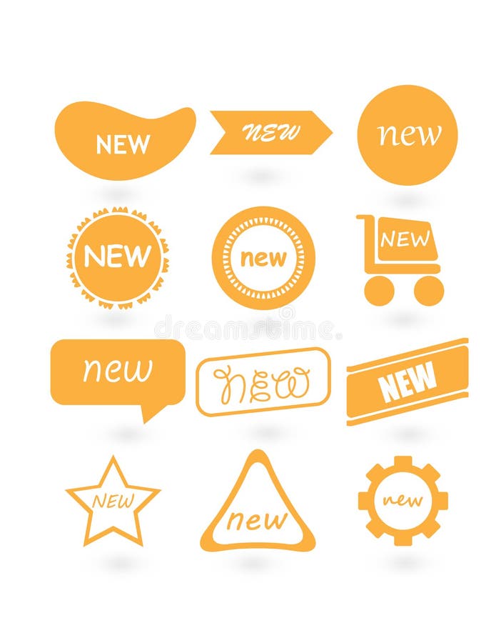 Abstract New yellow labels stock illustration. Illustration of retail ...