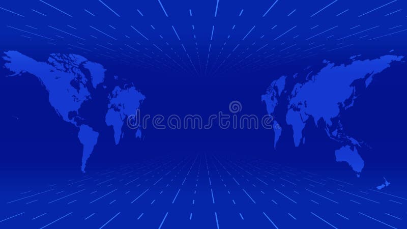 World Map News Background with Lighting Lines Pattern Loop Animation ...