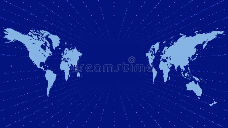 World Map News Background with Lighting Lines Pattern Loop Animation ...