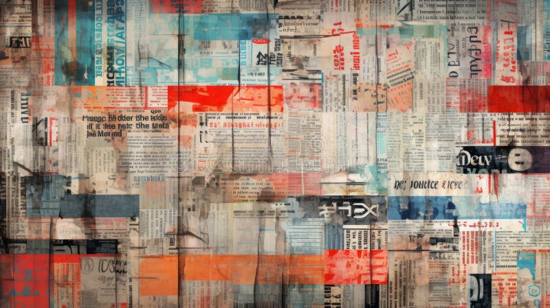 Abstract Newspaper Information Wallpaper Background Header AI Generated ...