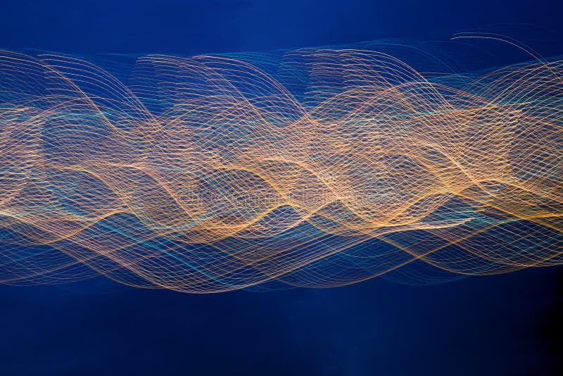 Abstract Night Light Wave Line Stock Illustration - Illustration of ...