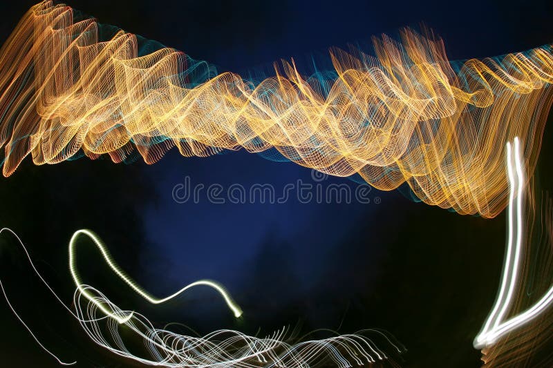 Abstract Night Light Wave Line Stock Photo - Image of motion ...