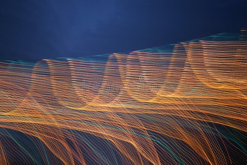 Abstract Night Light Wave Line Stock Illustration - Illustration of ...