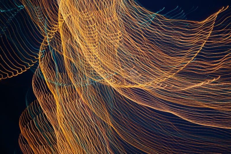 Abstract Night Light Wave Line Stock Illustration - Illustration of ...