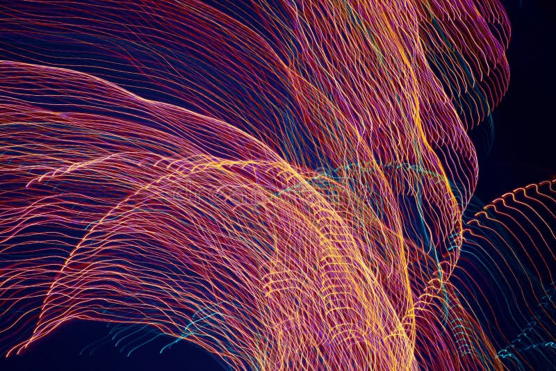 Abstract Night Light Wave Line Stock Illustration - Illustration of ...