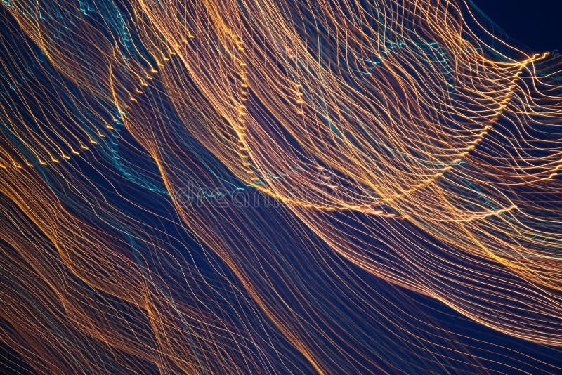 Abstract Night Light Wave Line Stock Illustration - Illustration of ...