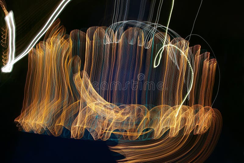Abstract Night Light Wave Line Stock Illustration - Illustration of ...