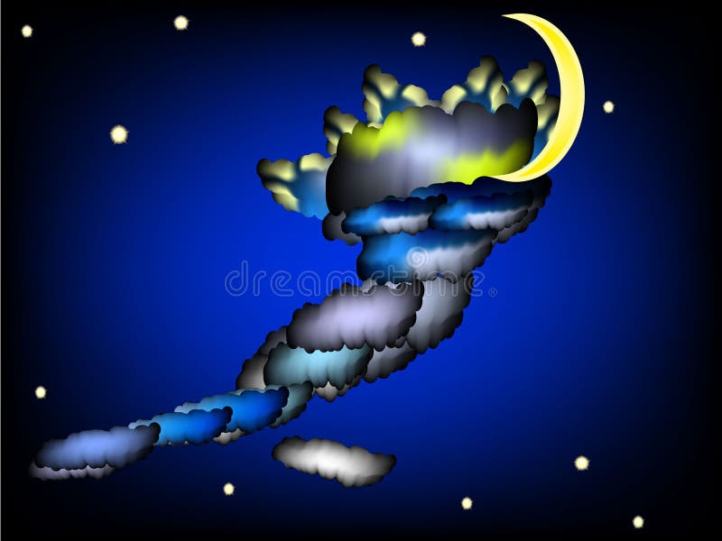 Abstract night sky. stock vector. Illustration of creative - 51105966
