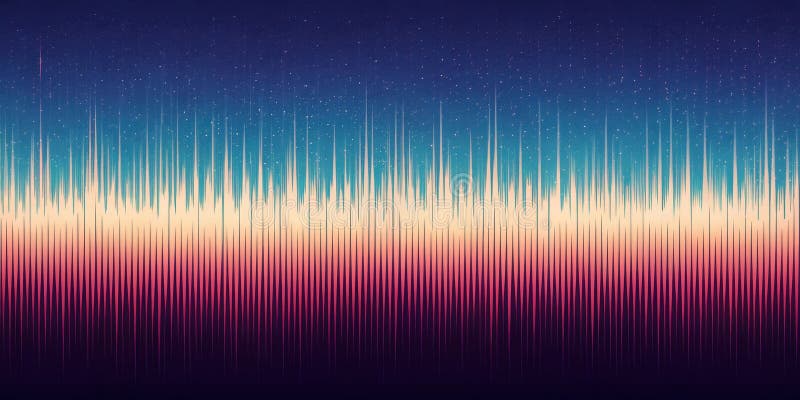 Abstract Night Sky with Vertical Gradient Lines and Starry Background ...