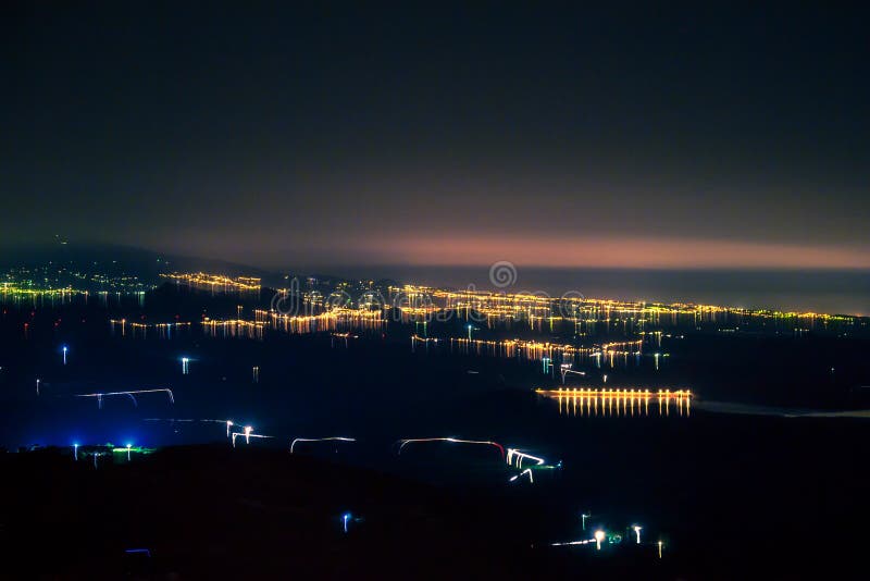 Abstract Night View stock photo. Image of bulbs, glowing - 46407166