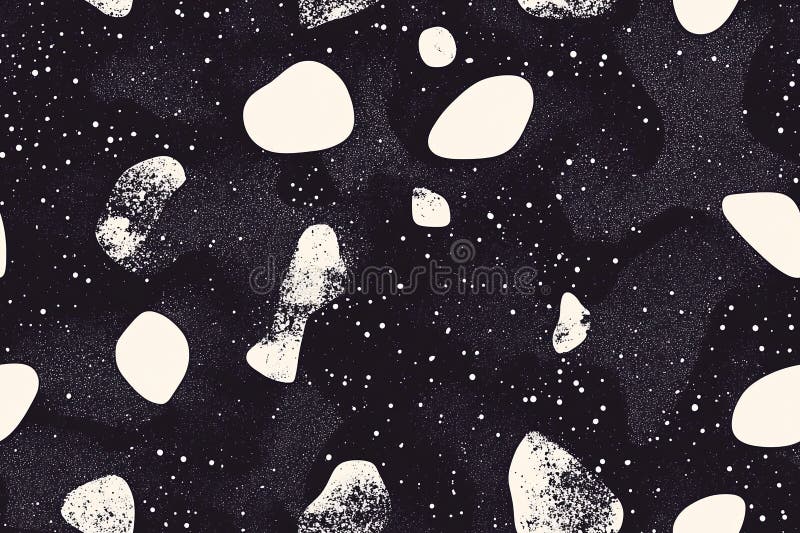 Abstract Noir Pattern Design with Organic Shapes and Textured ...