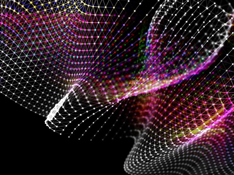 Abstract Noise Wire Mesh Background.Technology Style Stock Illustration ...