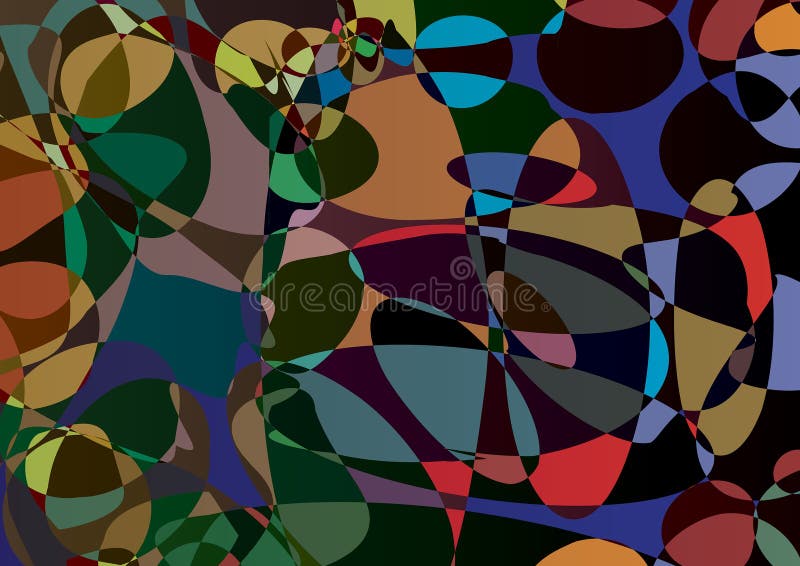 Abstract Non-ai Random Overlapping Curves Effect Graphic Illustration ...