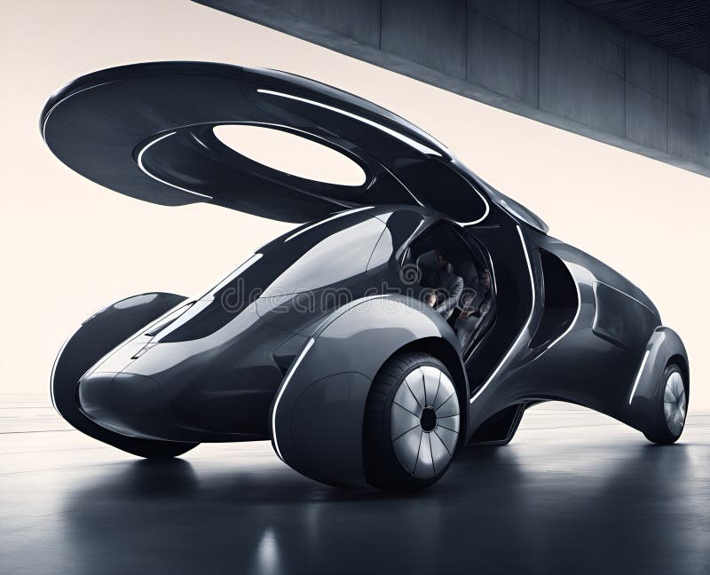 Abstract Non-existent Futuristic Luxury Flying Car Design Stock ...