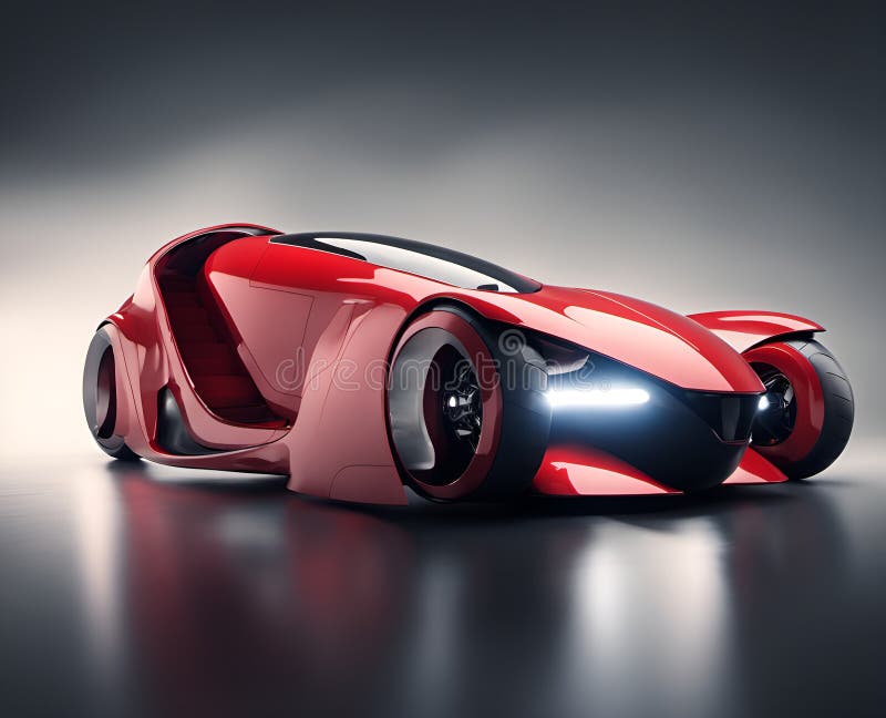 Abstract Non-existent Futuristic Luxury Flying Car Design Stock ...