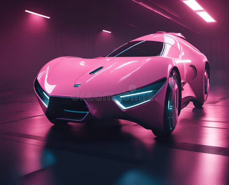 Abstract Non-existent Futuristic Luxury Flying Car Design Stock ...