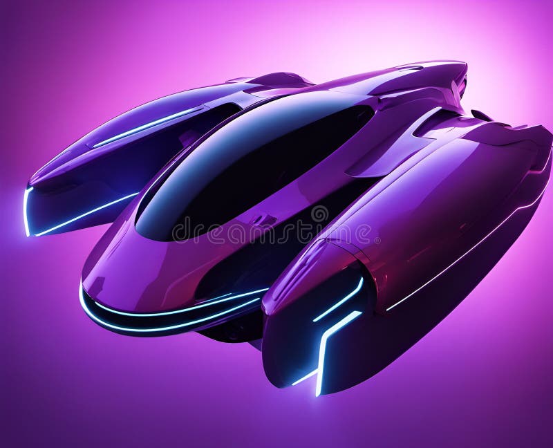 Abstract Non-existent Futuristic Luxury Flying Car Design Stock ...