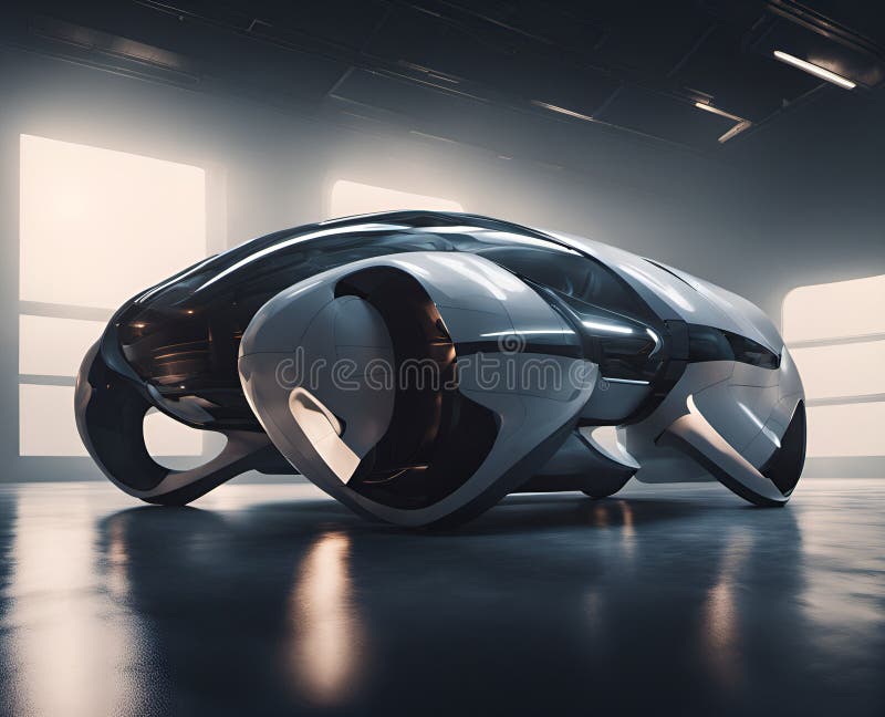 Abstract Non-existent Futuristic Luxury Flying Car Design Stock ...