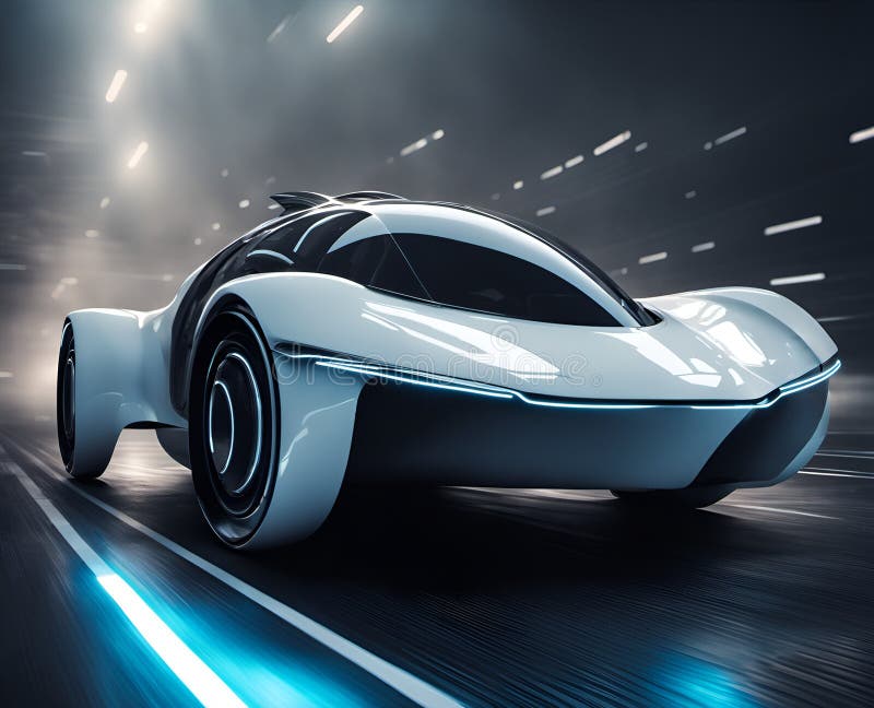 Abstract Non-existent Futuristic Luxury Flying Car Design Stock ...