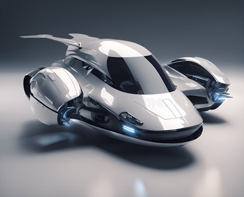 Abstract Non-existent Futuristic Luxury Flying Car Design Stock ...
