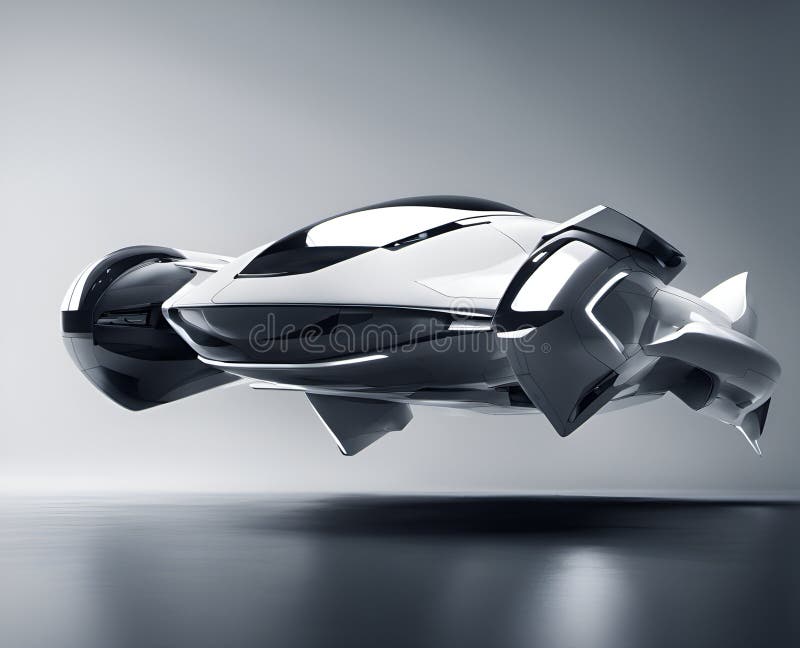 Abstract Non-existent Futuristic Luxury Flying Car Design Stock ...