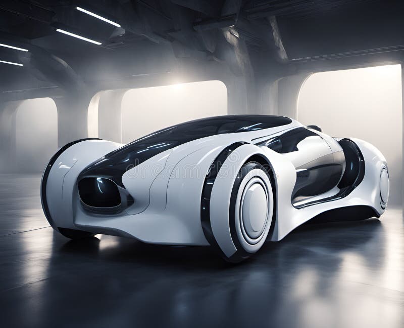 Abstract Non-existent Futuristic Luxury Flying Car Design Stock ...