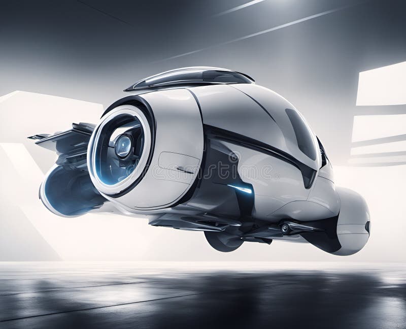 Abstract Non-existent Futuristic Luxury Flying Car Design Stock ...