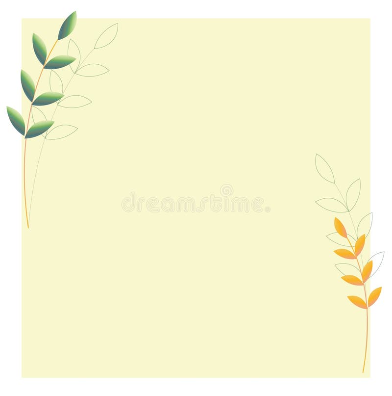 Notepad Page Design with Plant Elements Stock Vector - Illustration of ...