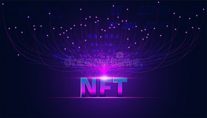 Abstract NTF Digital Image Concept Irreplaceable Token the only ...