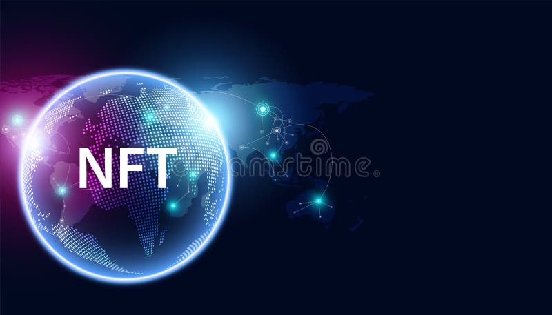 NTF Digital Image Concept World Map Digital Irreplaceable Token the ...