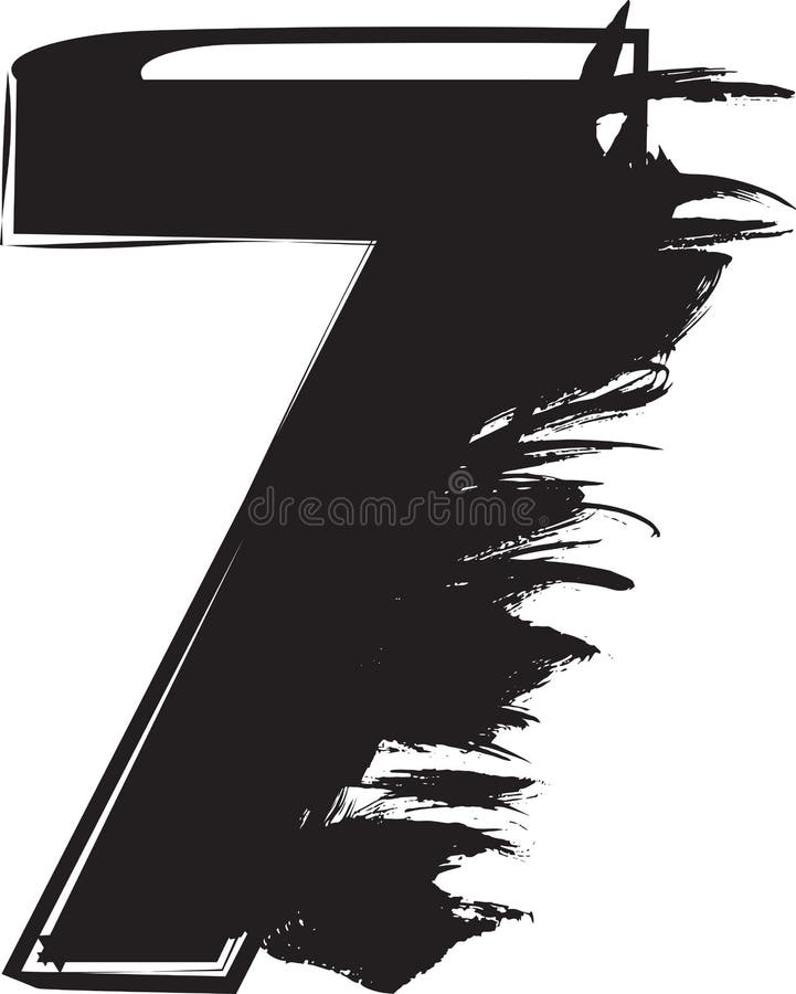 Abstract Number 7 stock vector. Illustration of background - 141509847