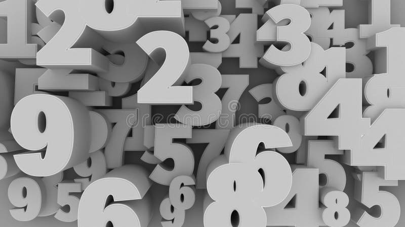 Abstract Number Background. Stock Illustration - Illustration of ...