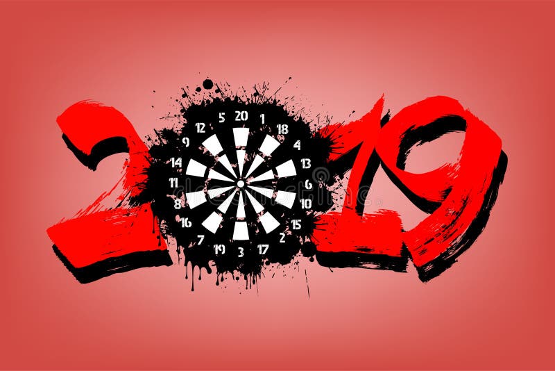 Abstract Number 2019 and a Dartboard from Blots Stock Vector ... Abstract Number 2019 and a Dartboard from Blots Stock Vector ...
