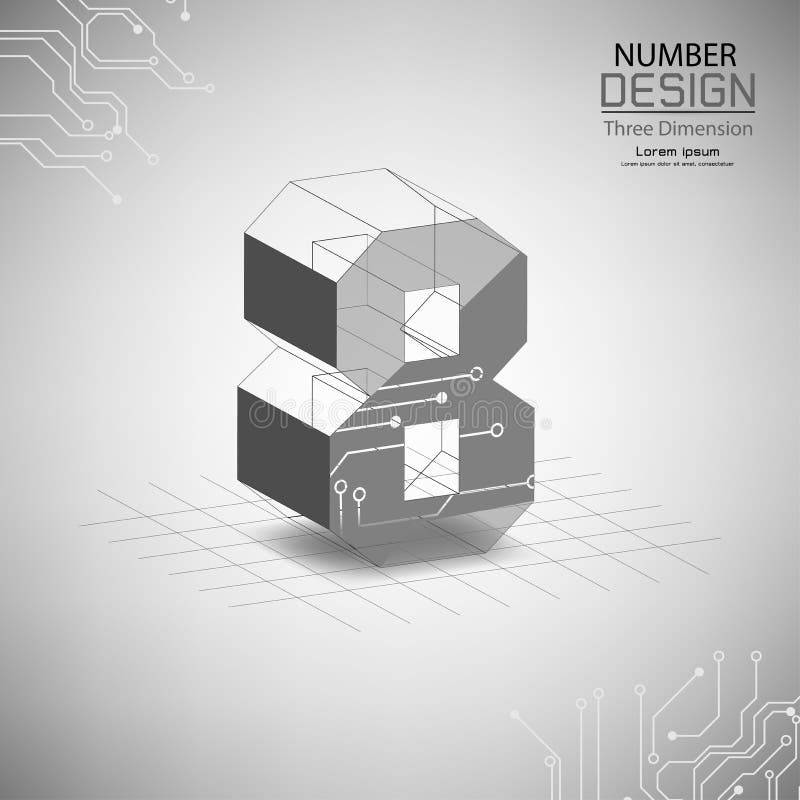 Number eight logo design stock illustration. Illustration of company ...