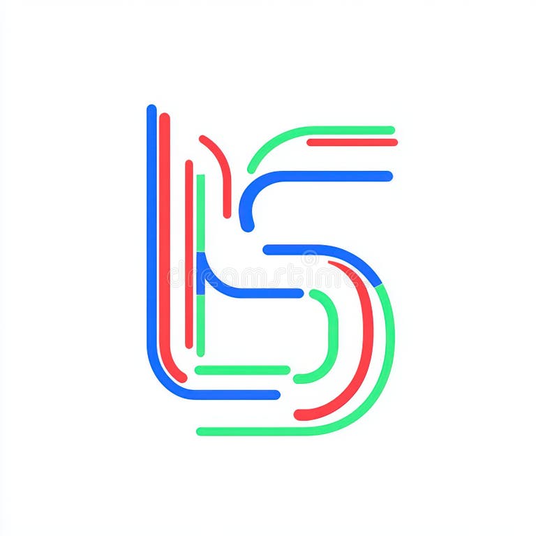 Abstract Number Five Design Stock Illustration - Illustration of clean ...