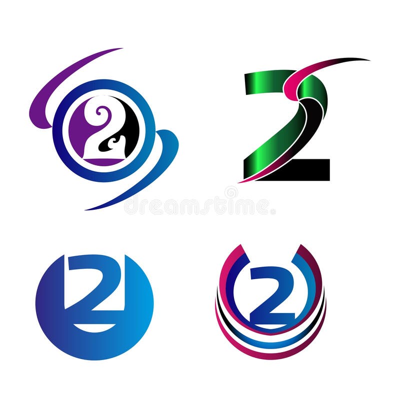 Abstract Number 2 Logo Symbol Icon Stock Vector - Illustration of ...